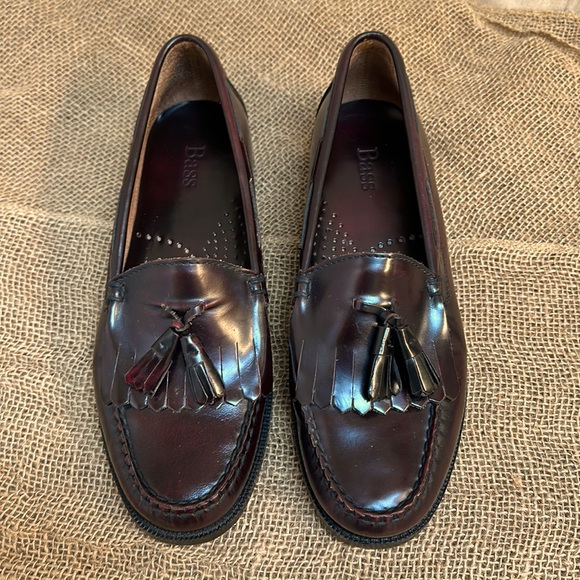 Bass | Shoes | Mens Bass Quimby Kiltie Tassel Burgundy Leather Dress ...